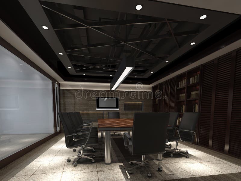 Office Photorealistic Render Editorial Stock Image - Illustration of ...