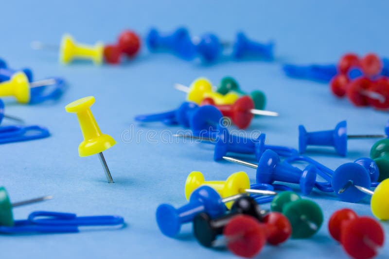 Office pins stock image. Image of color, blue, colors - 7970993