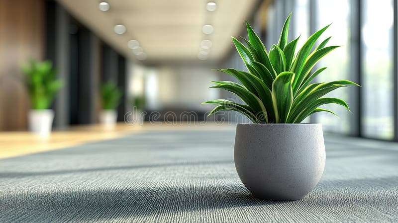 Office Plant in Modern Interior Stock Photo - Image of plants, elegant ...