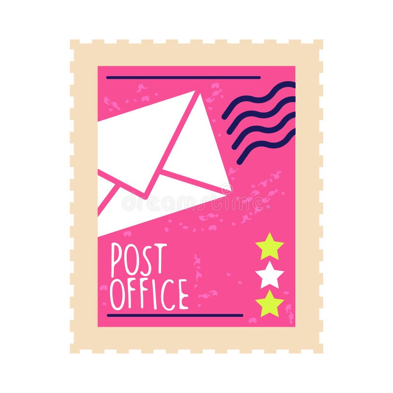 Office postage stamp stock vector. Illustration of stamp - 357586374