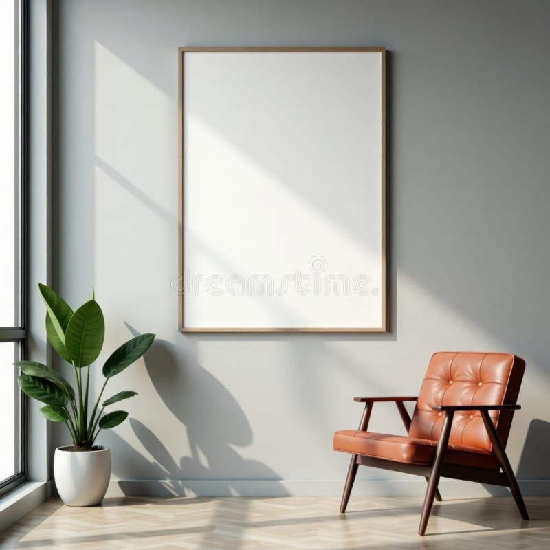 Office Poster Mockup on a Wall, Modern Design, Display, Workplace ...