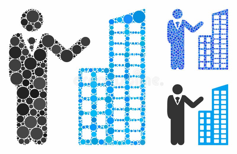 Office Presentation Mosaic Icon of Circle Dots Stock Illustration ...