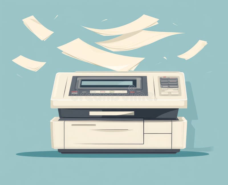 An Office Printer and Copier Machine, Capable of Printing Paper ...