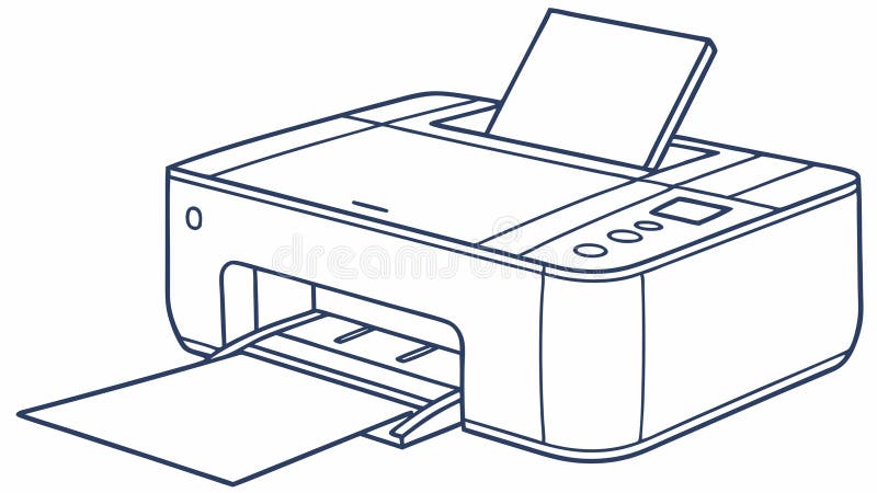 Office Printer Device Vector Illustration, Document Output, Vector ...