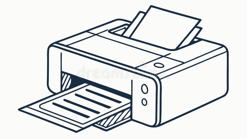 Office Printer. Document Output and Productivity, Vector Design ...