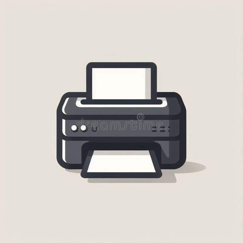 Office Printer: Efficient Document Handling Stock Illustration ...