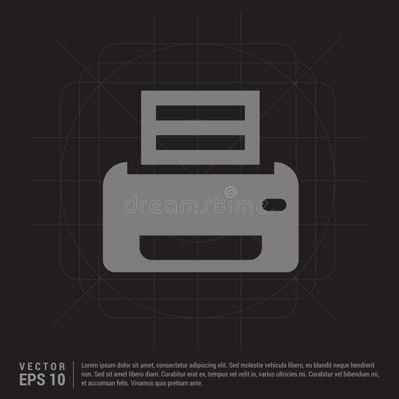 Office Printer Icon Search Glass with Gear Symbol Icon Template Stock ...