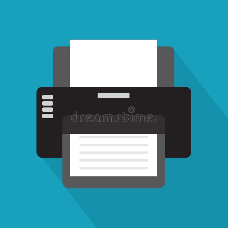 Office printer icon stock vector. Illustration of design - 159439276
