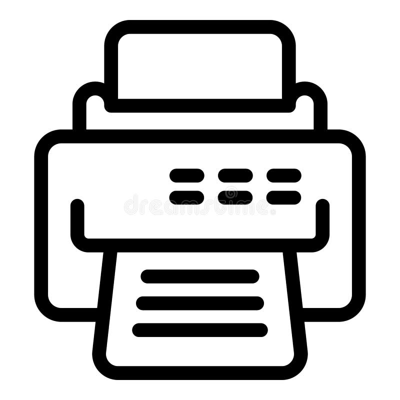 Office Printer Icon Outline Vector. Toner Ink Stock Vector ...