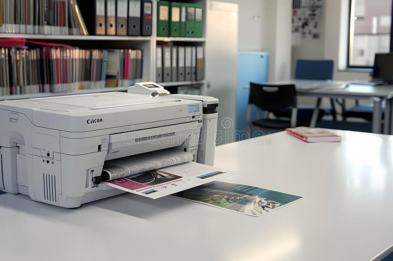 Office Printer in Modern Workspace Generative AI Stock Illustration ...