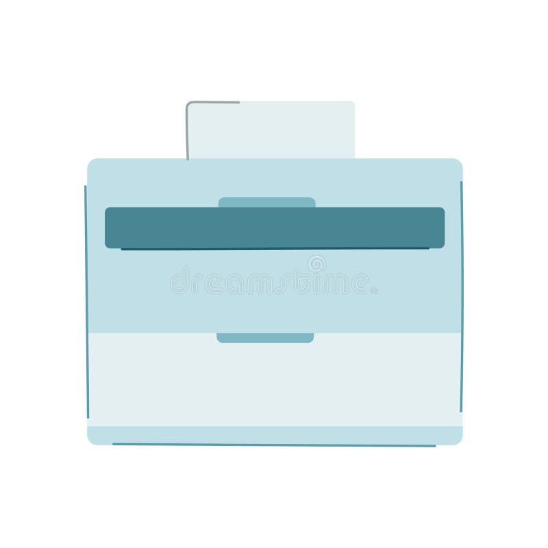 Office Printer Paper Cartoon Vector Illustration Stock Illustration ...
