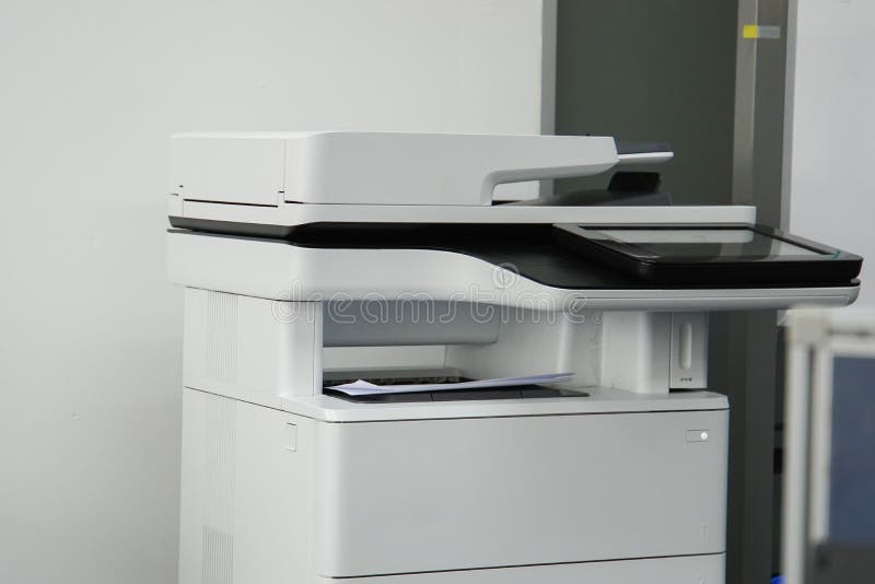 Office Printer in Office for Printing and Scanning Docu Stock Image ...