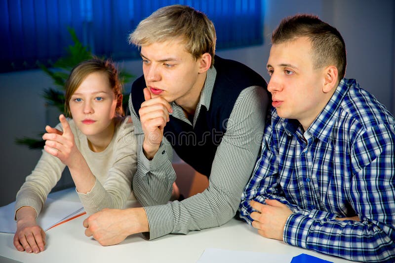 Office problem discussion stock photo. Image of group - 89678408