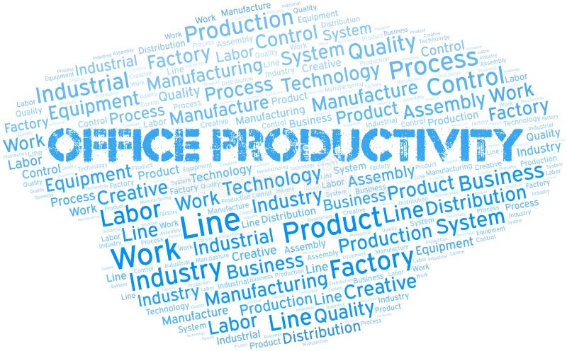 `productivity` Word with 3d Icons Stock Illustration - Illustration of ...