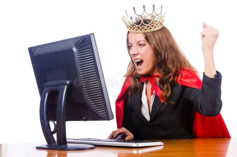 Office queen on white stock image. Image of corporate - 27169293