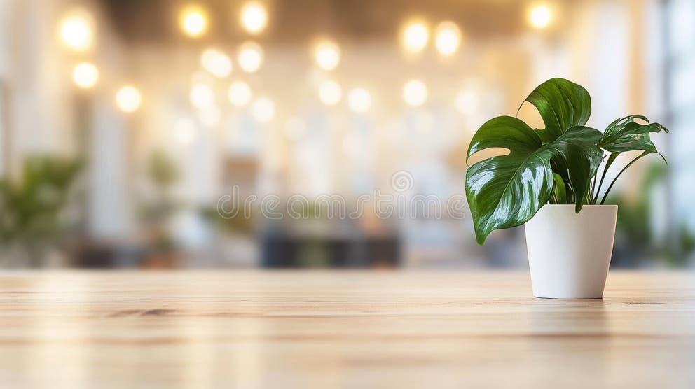 An Office Reception Area Includes a Desk with a Plant, and the Rest of ...