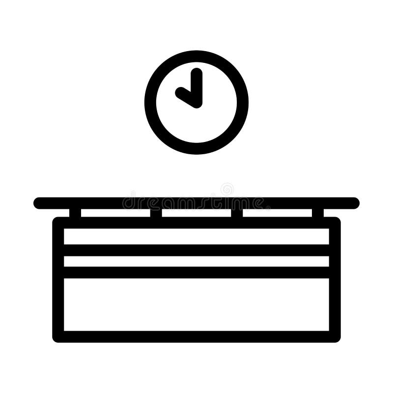 Office Reception Desk Icon stock vector. Illustration of desk - 221499062