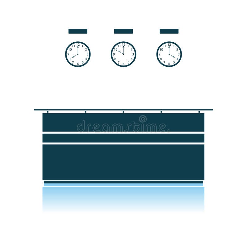 Office Reception Desk Icon stock vector. Illustration of illuminated ...