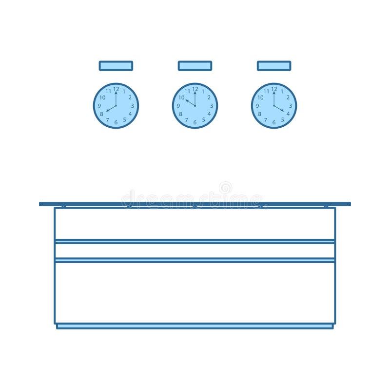Reception Desk Icon Thin Line Stock Illustrations – 690 Reception Desk ...