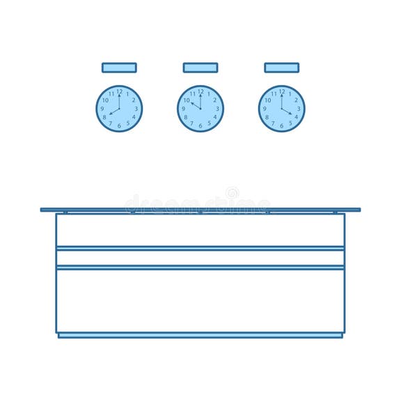 Office Reception Desk Icon stock vector. Illustration of icon - 165566907
