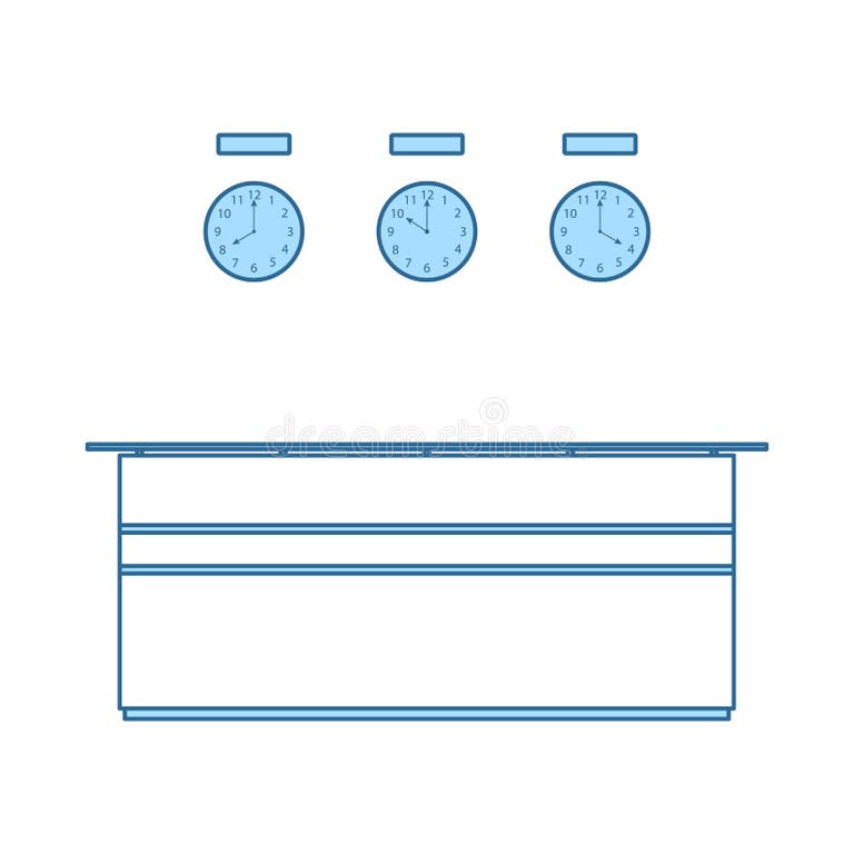 Office Reception Desk Icon stock vector. Illustration of icon - 165566907
