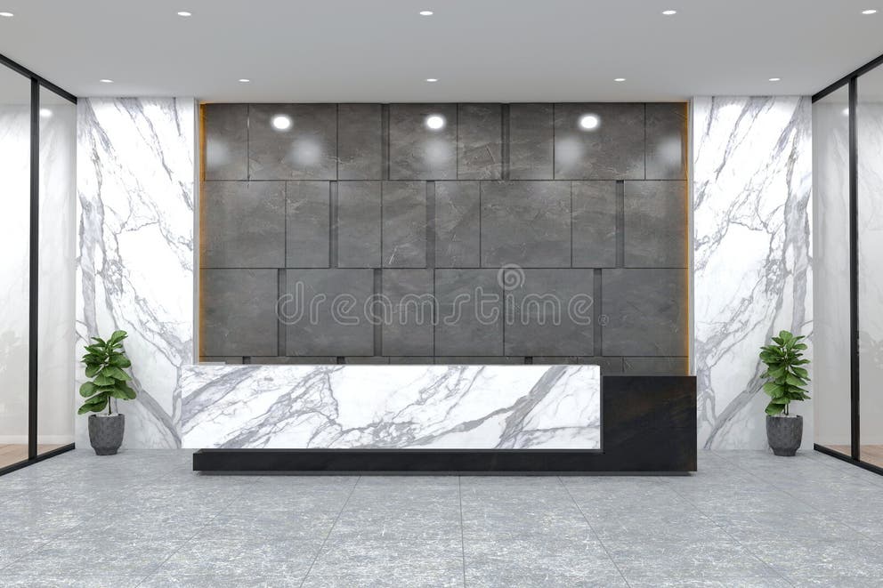 Office or Hotel Reception Logo Mockup Stock Illustration - Illustration ...