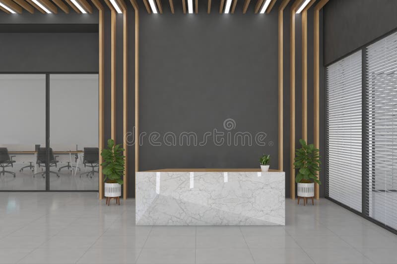 Office or Hotel Reception Logo Mockup Stock Illustration - Illustration ...