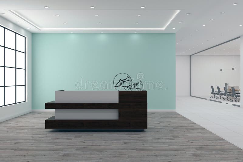 Office or Hotel Reception Logo Mockup Stock Illustration - Illustration ...