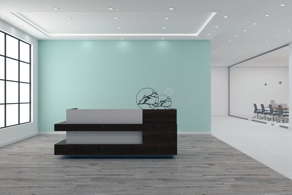 Office or Hotel Reception Logo Mockup Stock Illustration - Illustration ...
