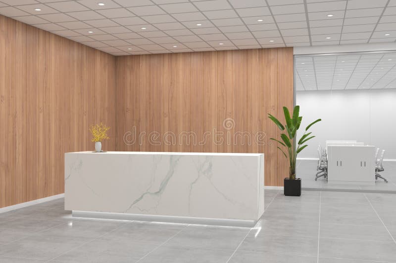 Office or Hotel Reception Logo Mockup Stock Illustration - Illustration ...