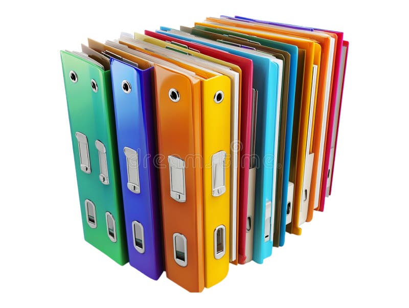 Office Record Files Displayed on a Transparent Background Perfect for ...