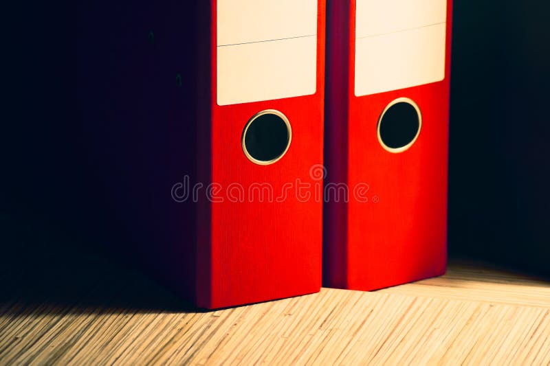 Office Record Files. Pair of Folders Labeled Template Stock Image ...
