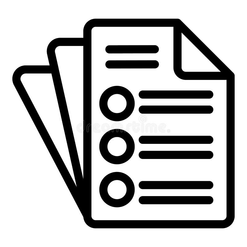 Office Reports Icon, Outline Style Stock Vector - Illustration of ...