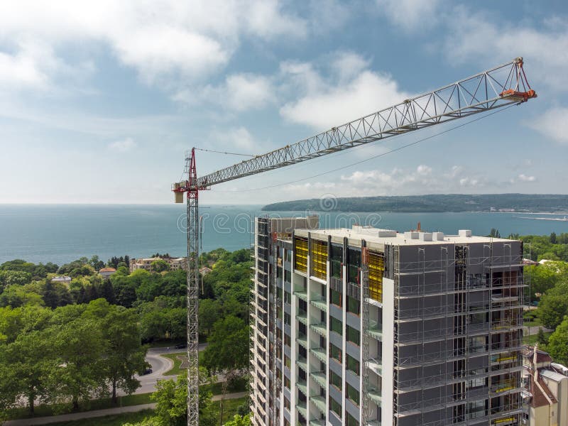 Office or Residential Building Under Construction Stock Image - Image ...