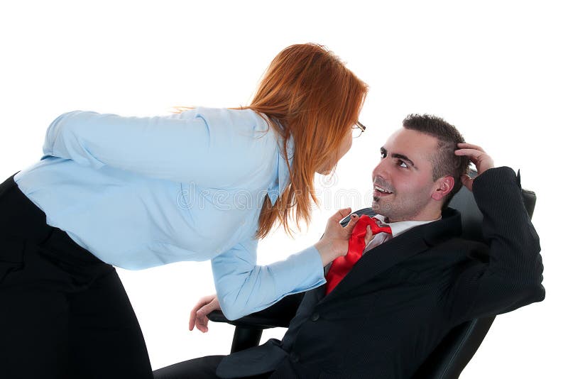 Co-workers Kissing in Office Cubicle Stock Photo - Image of couple ...