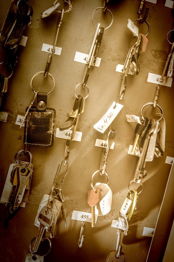 Office room keys with tags stock image. Image of secure - 50701055