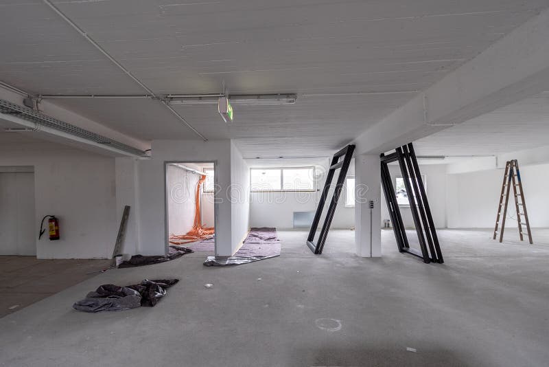 Office Room is Under Renovation or Under Construction Stock Photo ...