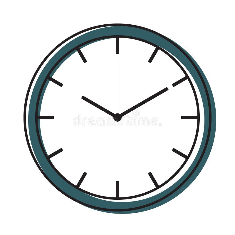 Office Round Classic Clock Icon, Clock Face Stock Illustration ...