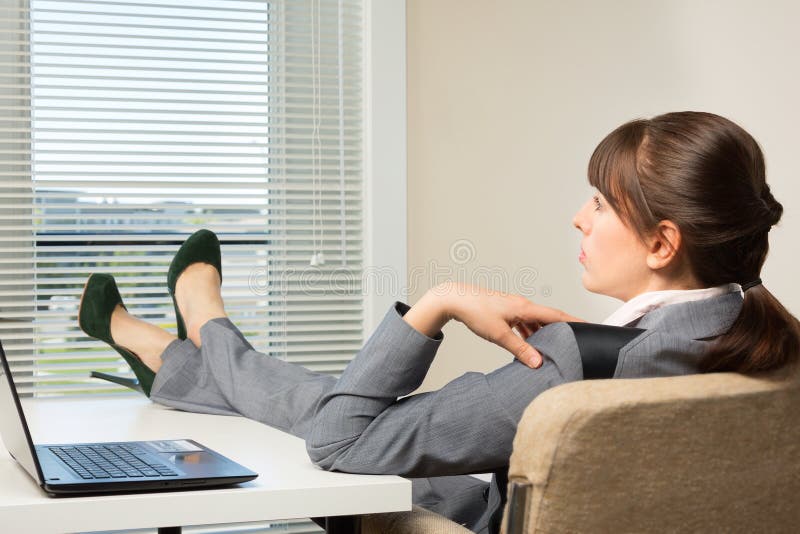 The office routine stock image. Image of looking, computer - 54823891