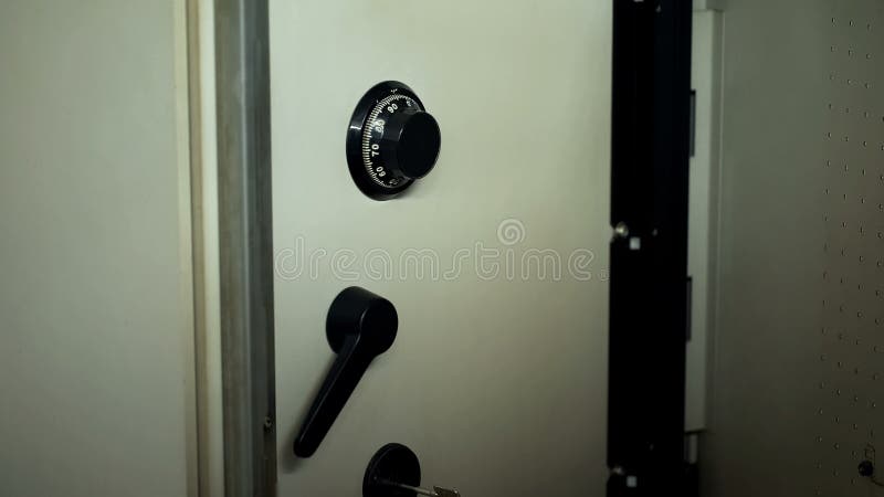 Office Safe Close Up, Secure Storage for Important Documents Money and ...