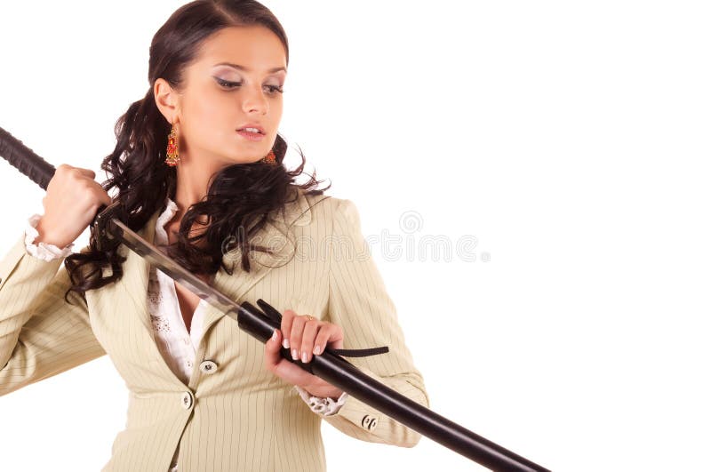 Office Samurai stock photo. Image of young, woman, samurai - 11524806