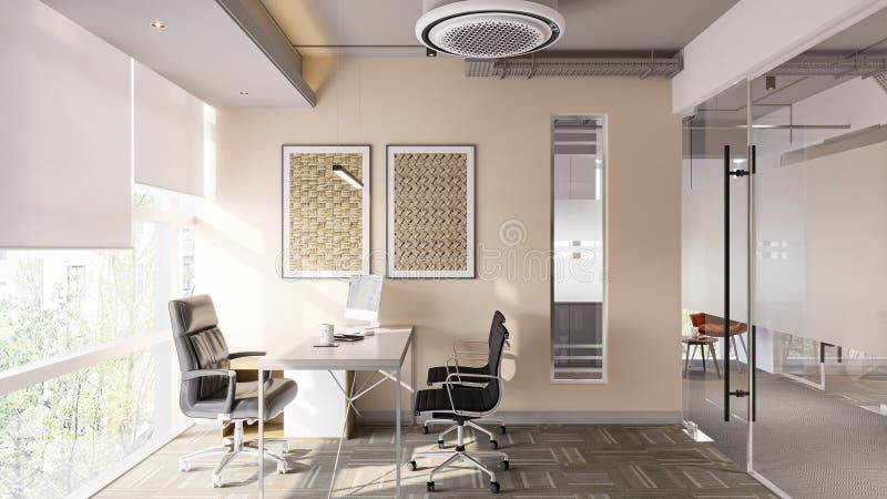 Office Sanctuary Designing Calming Spaces for Mental Well-being Stock ...