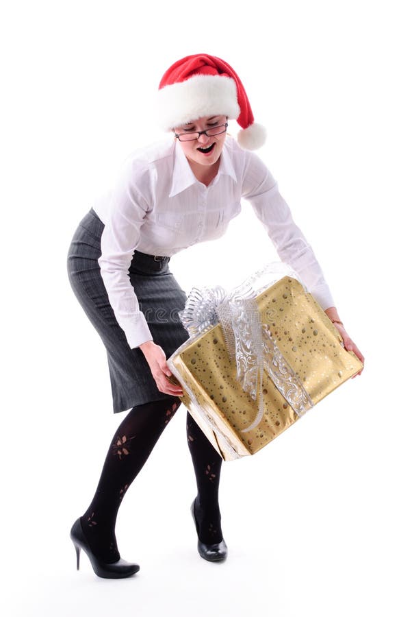Office santa girl stock image. Image of occupation, greetings - 17328027