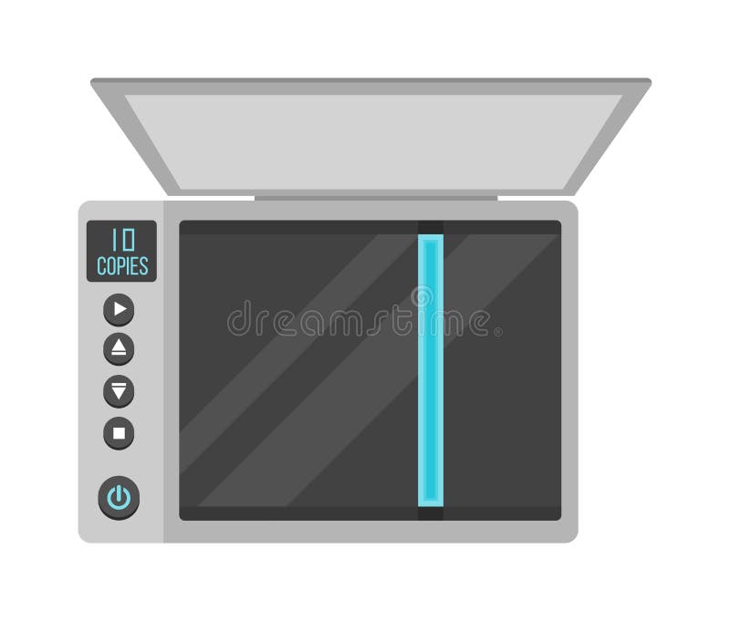 Office Scanner Illustration. Stock Illustration - Illustration of ...