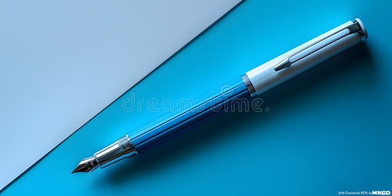 Office Scene: Lone White Pen on Light Grey Desk Stock Illustration ...