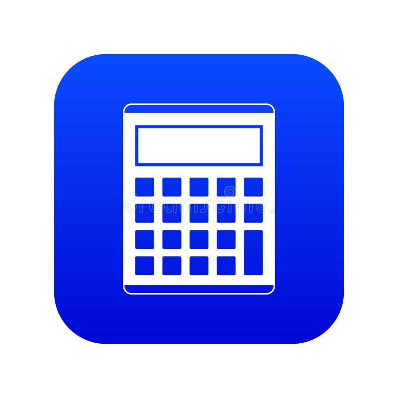 Office, School Electronic Calculator Icon Digital Blue Stock Vector ...