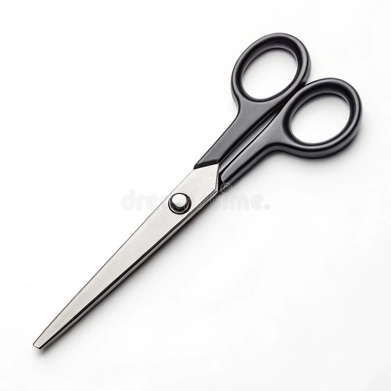 Office Scissors on White Background Stock Illustration - Illustration ...