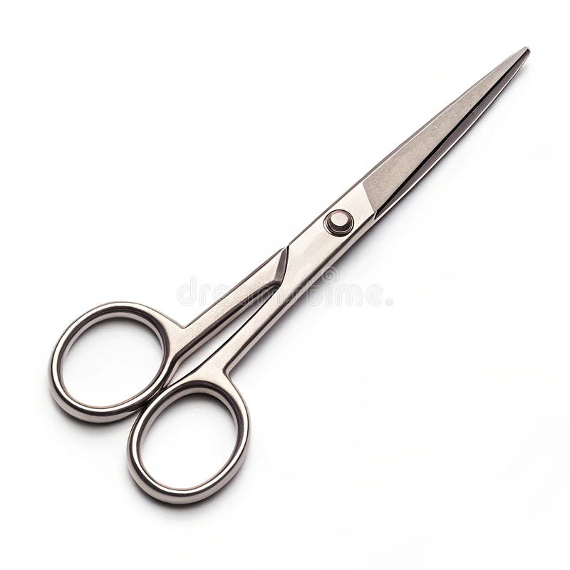 Office Scissors on White Background Stock Illustration - Illustration ...