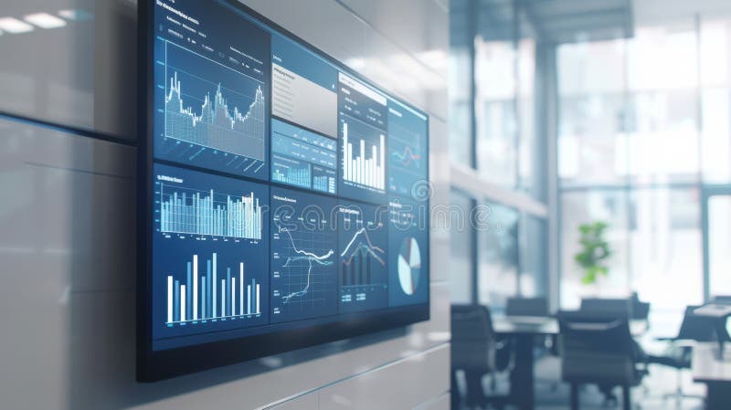 The Office Screen Data Charts.AI Generated Image Stock Image - Image of ...