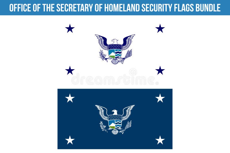 Office of the Secretary of Homeland Security USA Flags Bundle Vector ...